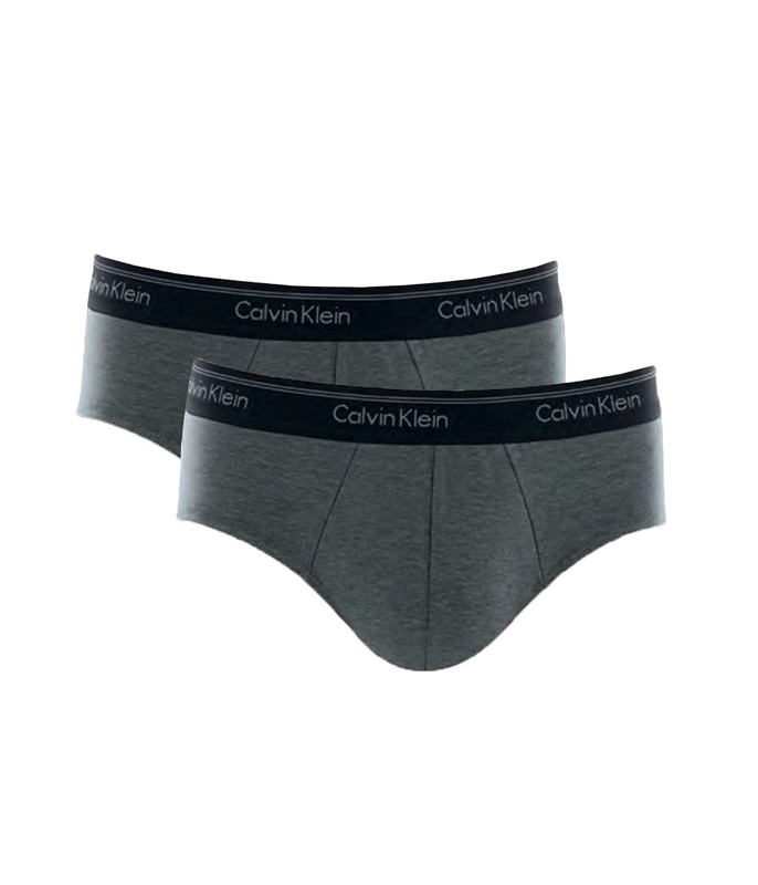 Kit 2 Cuecas Brief Cotton Calvin Klein (C11.01) Cinza :: cueca.com.br