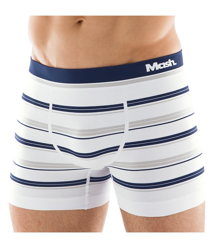 Cueca Boxer Listras Mash 71002 Microfibra Sem Costura Br
